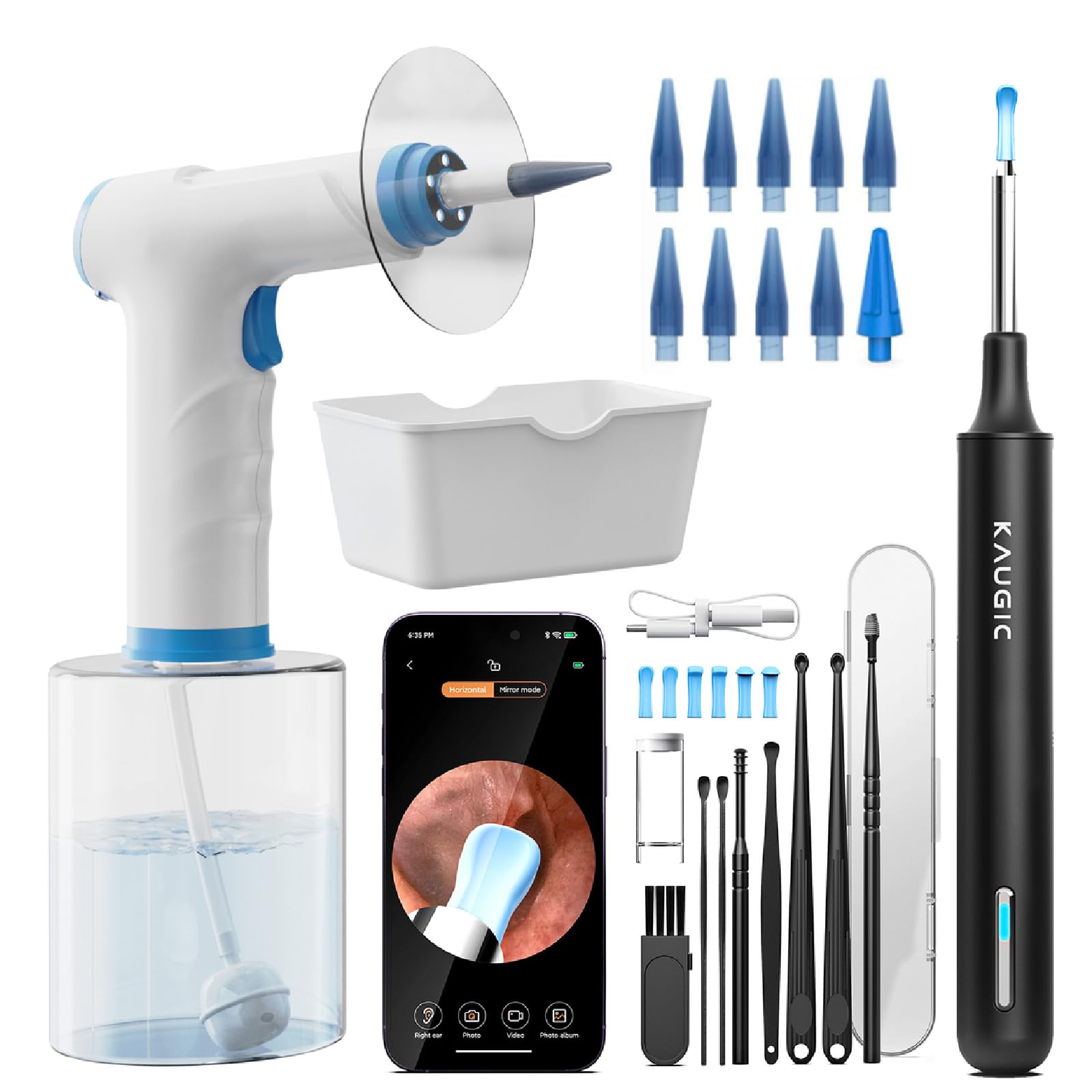 KAUGIC Electric Ear Wax Removal with Camera Set